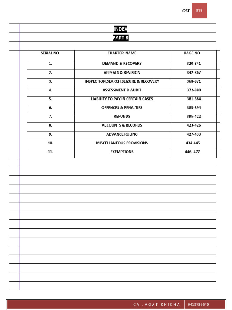GST BOOK PART B by CA Jagat Khicha | PDF | Value Added Tax | Taxes