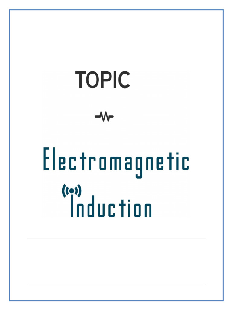 Electromagnetic Induction Project Overview | PDF | Electromagnetic ...