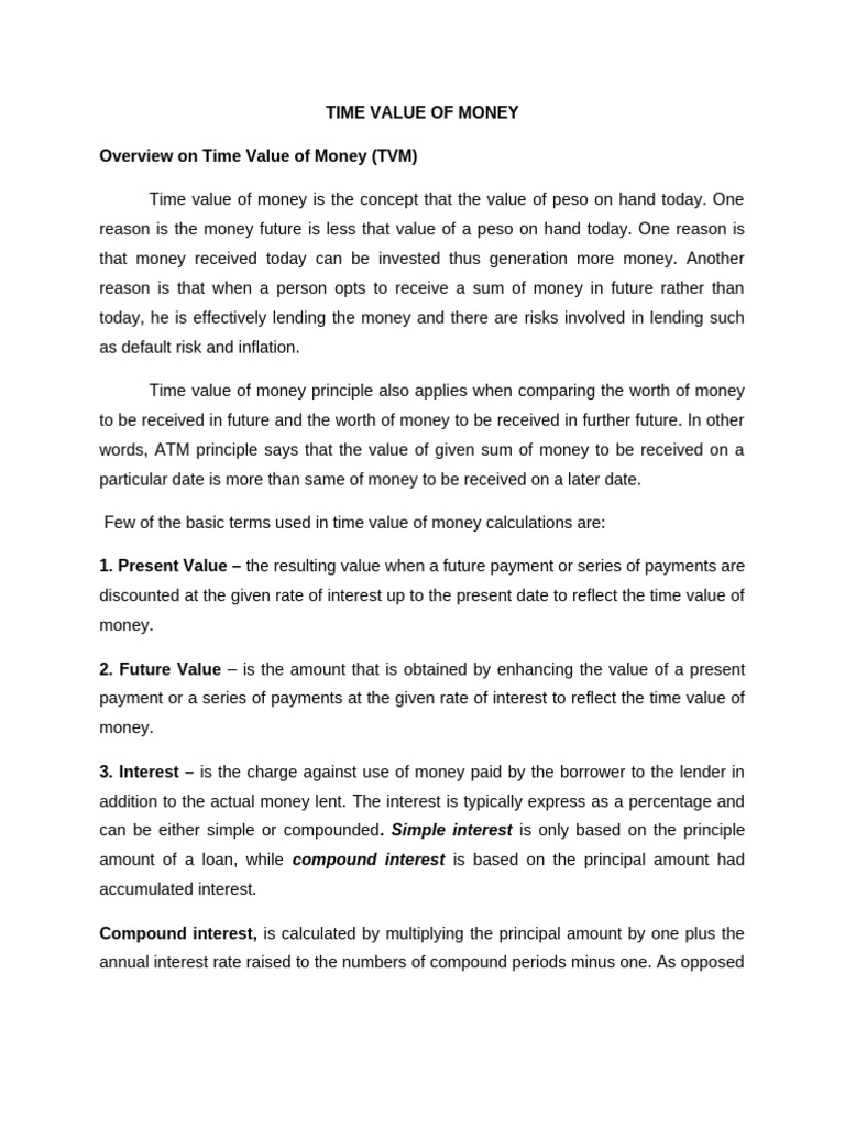 Chapter 4 Time Value of Money | PDF | Time Value Of Money | Interest