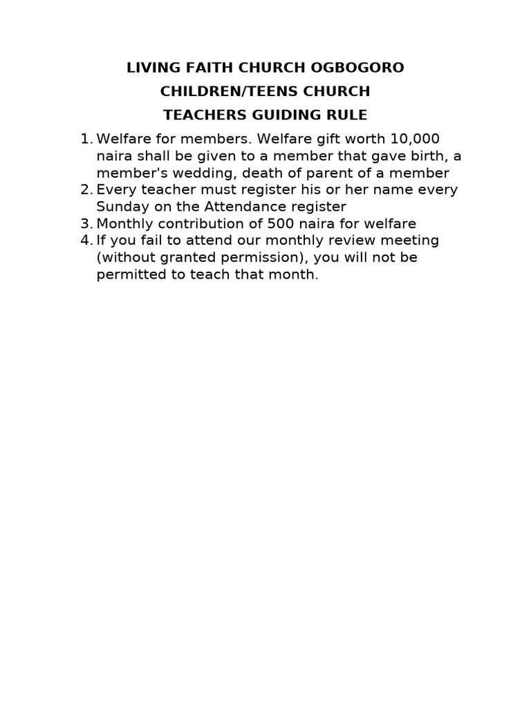 Teachers Guiding Rule | PDF