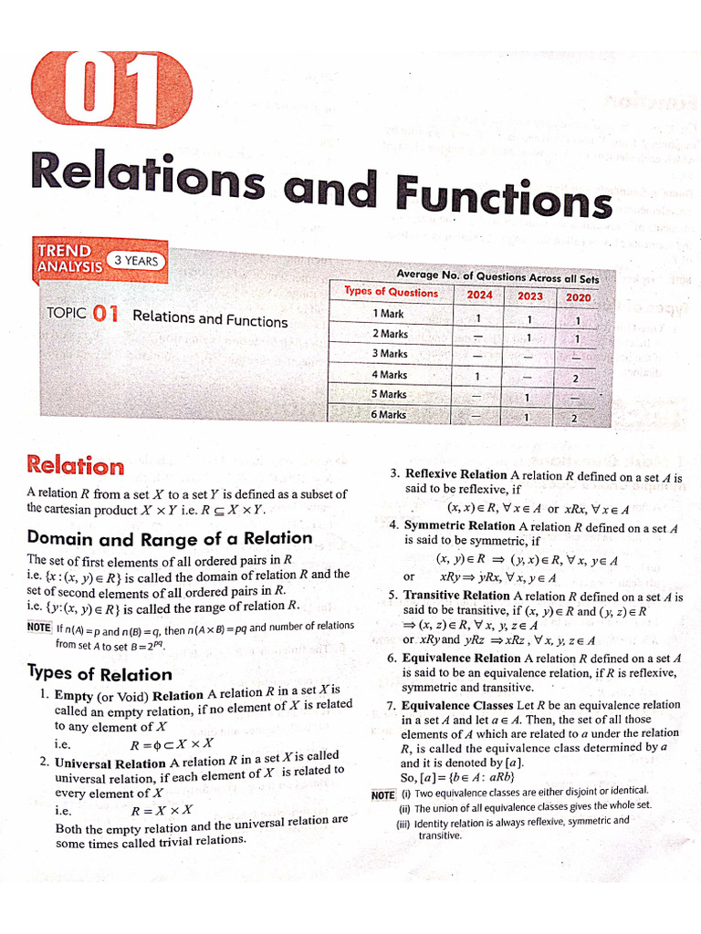 Relation And Function Pdf