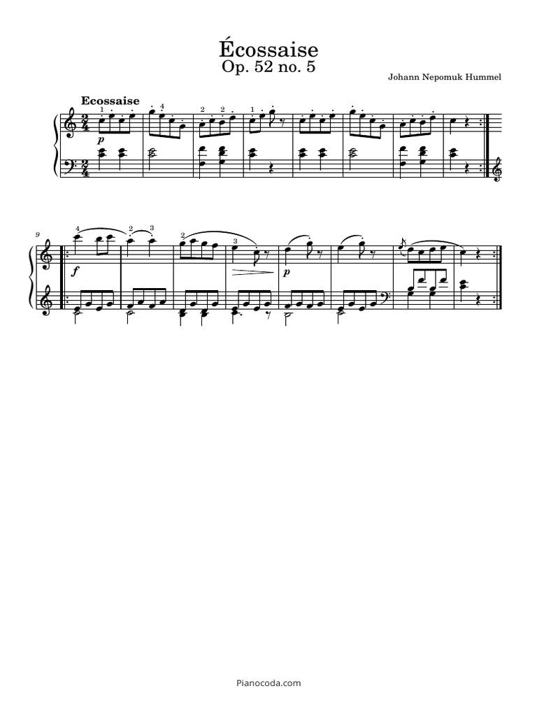 Ecossaise Op. 52 No. 5 | PDF