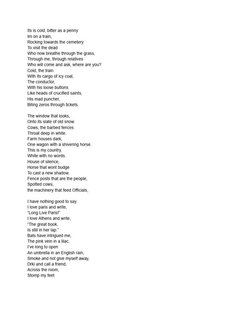 Changing A Free Verse Poem-Alyssa Frianeza | PDF