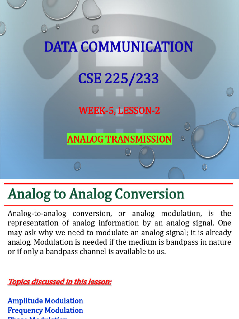 Analog Analog Transmission Pdf 2364
