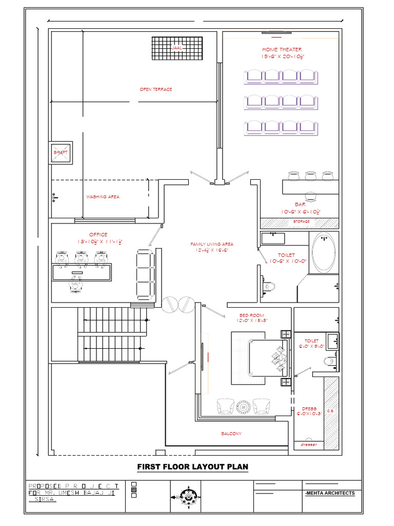 First Floor Layout Plan | PDF | Buildings And Structures