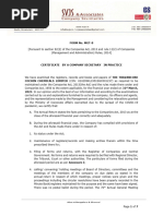 Form MGT-8 Along With Format of Draft Certificate - Taxguru - in | PDF ...