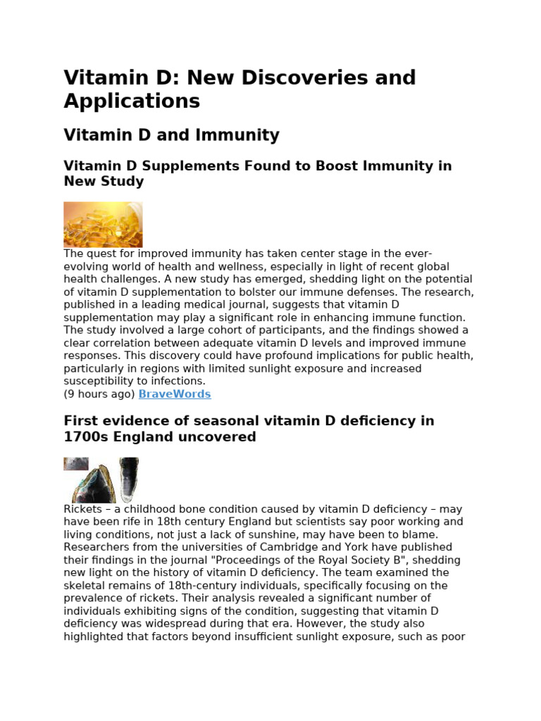 vit D | PDF | Vitamin D | Dieting