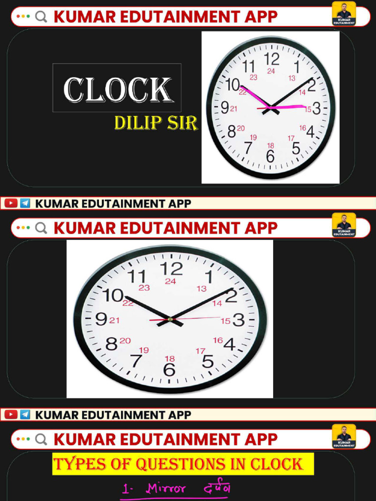 Reasoning 1 Clock | PDF