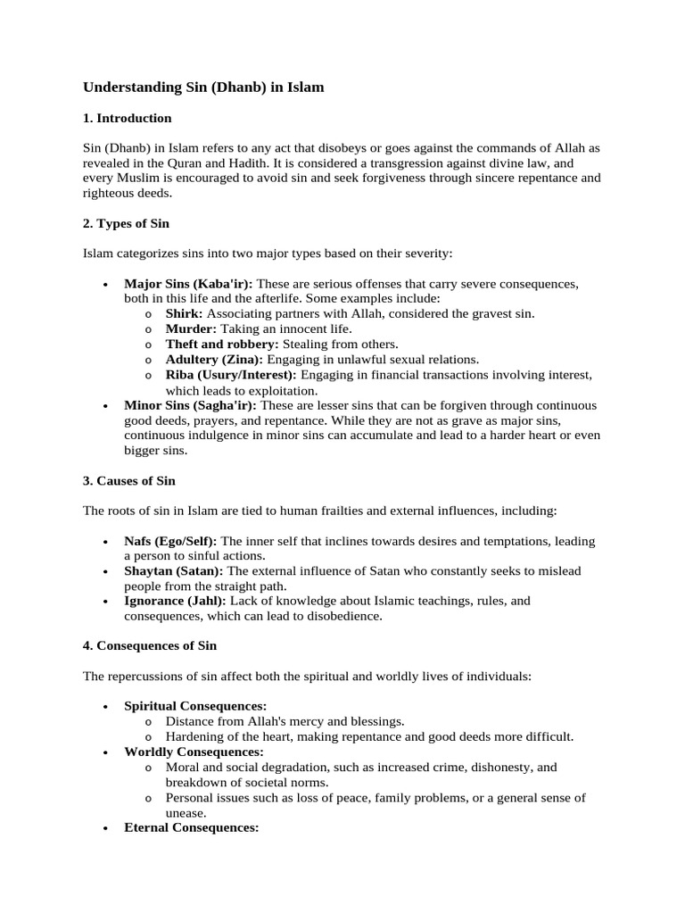 Understanding Sin | PDF | Sin | Religious Belief And Doctrine
