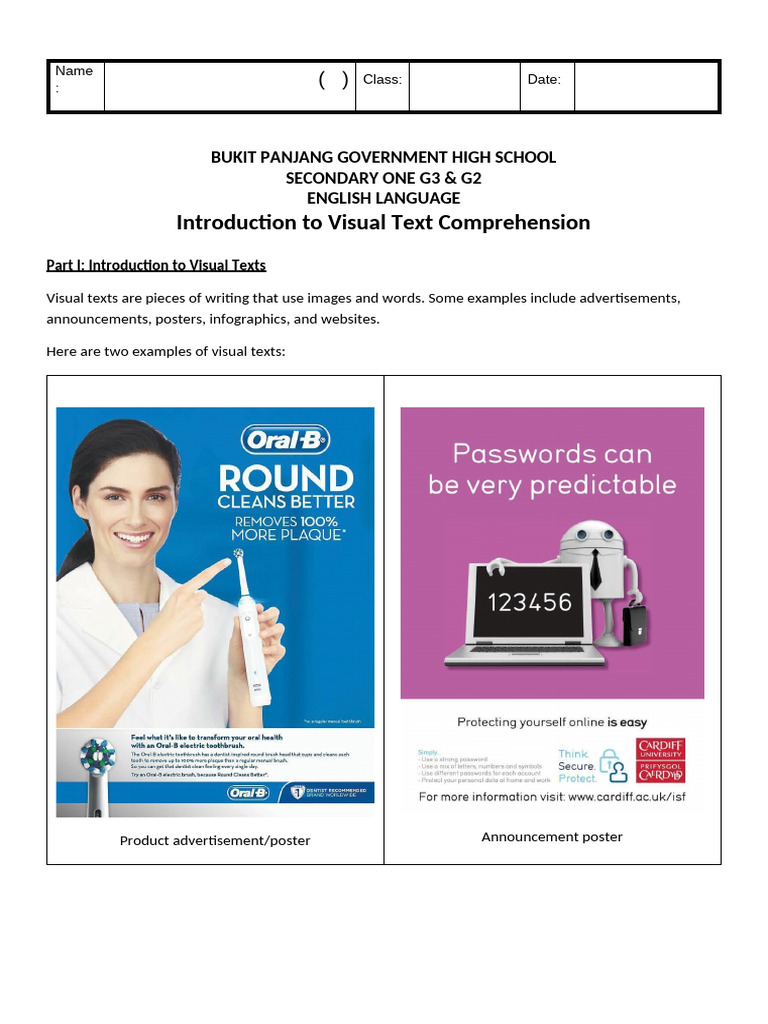 Visual Text Comprehension Guide | PDF | Infographics | Information Literacy