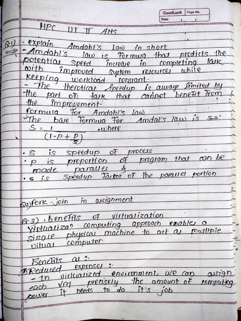 HPC answer UT 2 | PDF | Parallel Computing | Concurrent Computing