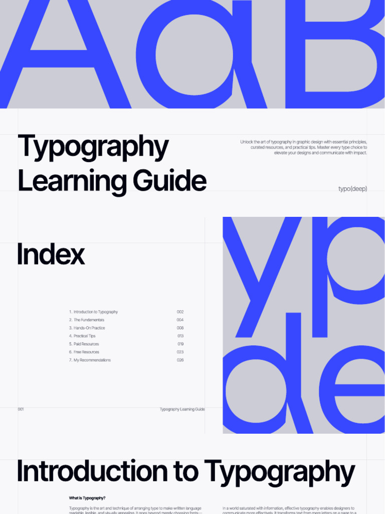 Typography Learning Guide by Typodeep | PDF | Typography | Typefaces