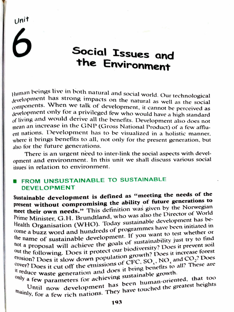 EVS. 6. Social Issues and Evt. PDF 1 | PDF | Sustainability | Groundwater