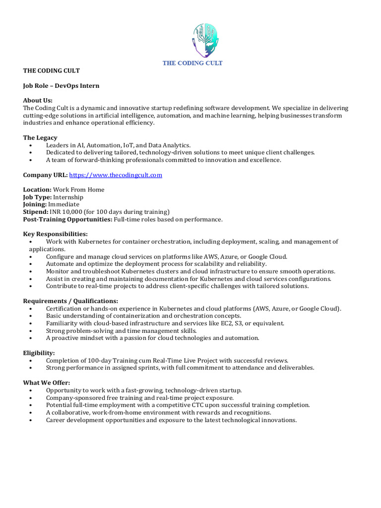 DevOps JD | PDF | Cloud Computing | Amazon Web Services