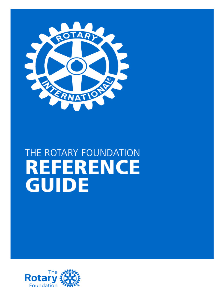Reference Guide Rotary | PDF | Fundraising | Eradication Of Infectious ...