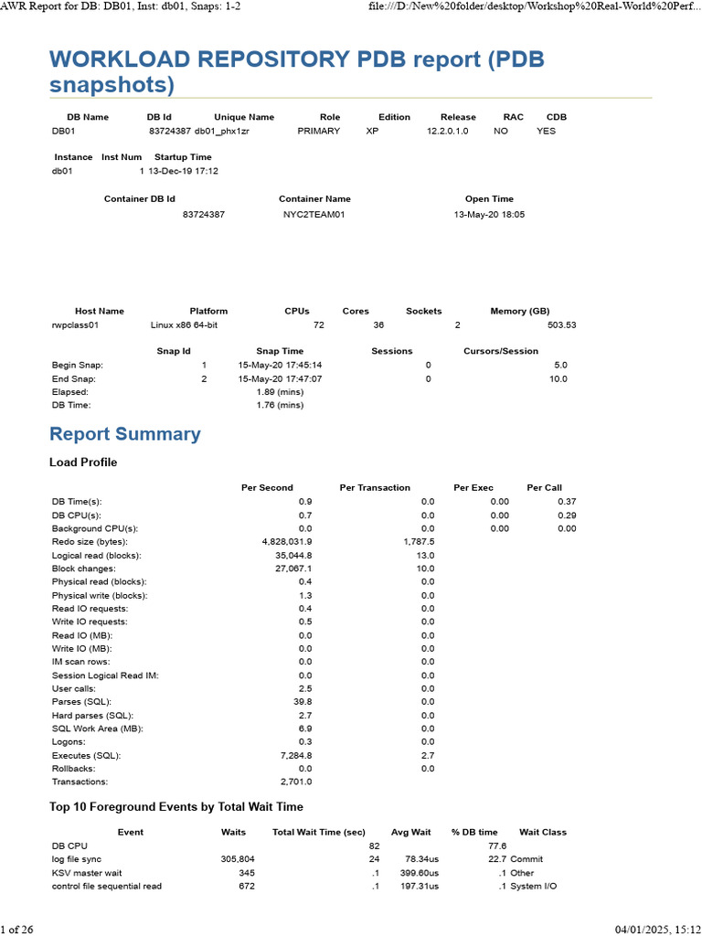 RWP 02_02c_Team_AWR_oci(2) | PDF | Computer Engineering | Computer Science