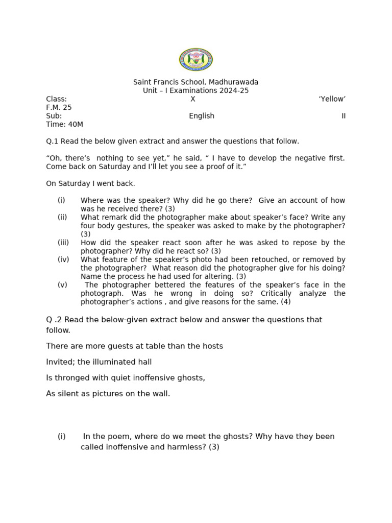 10 Yellow Eng II Unit i 24-25 | PDF