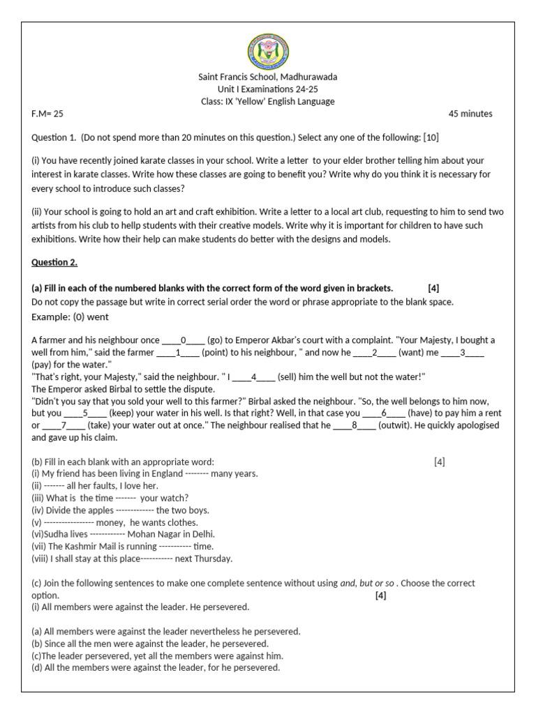 9 Yellow Unit i 24-25 | PDF