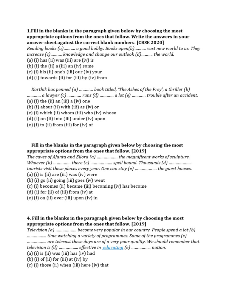 gap filling - exercise | PDF
