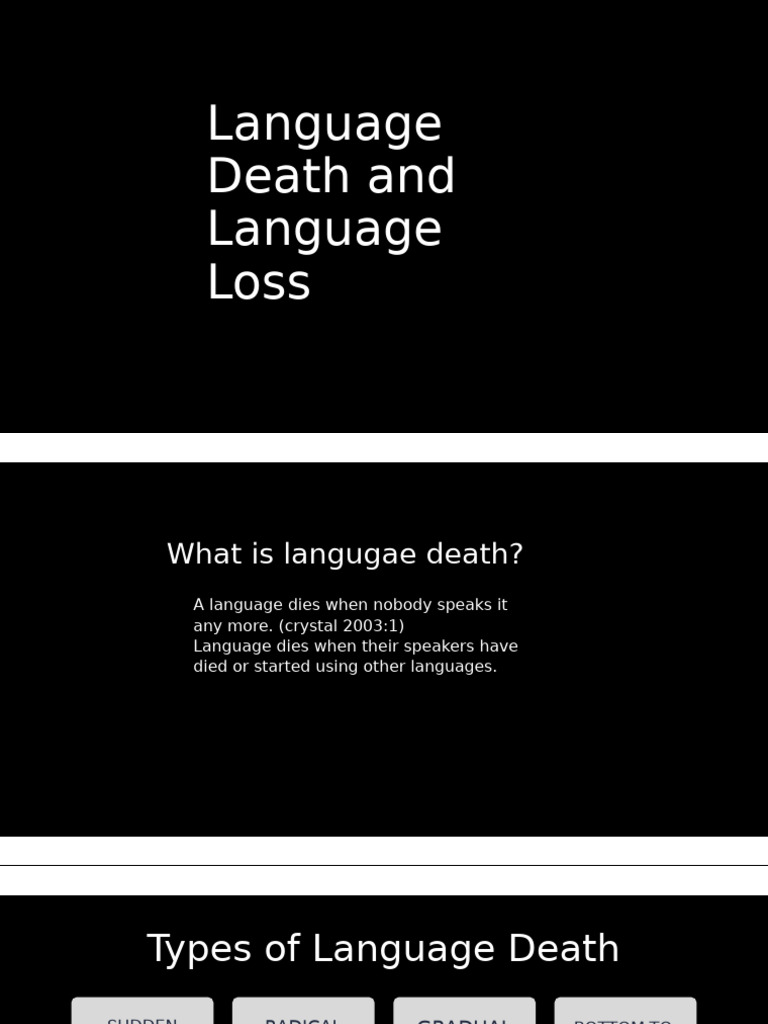 Language Death: Causes and Types | PDF