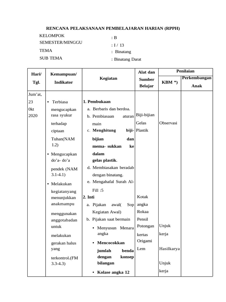 499740144-RPPH-dan-Skenario-Perbaikan-dan-Lembar-Refleksi-1 pgpaud | PDF