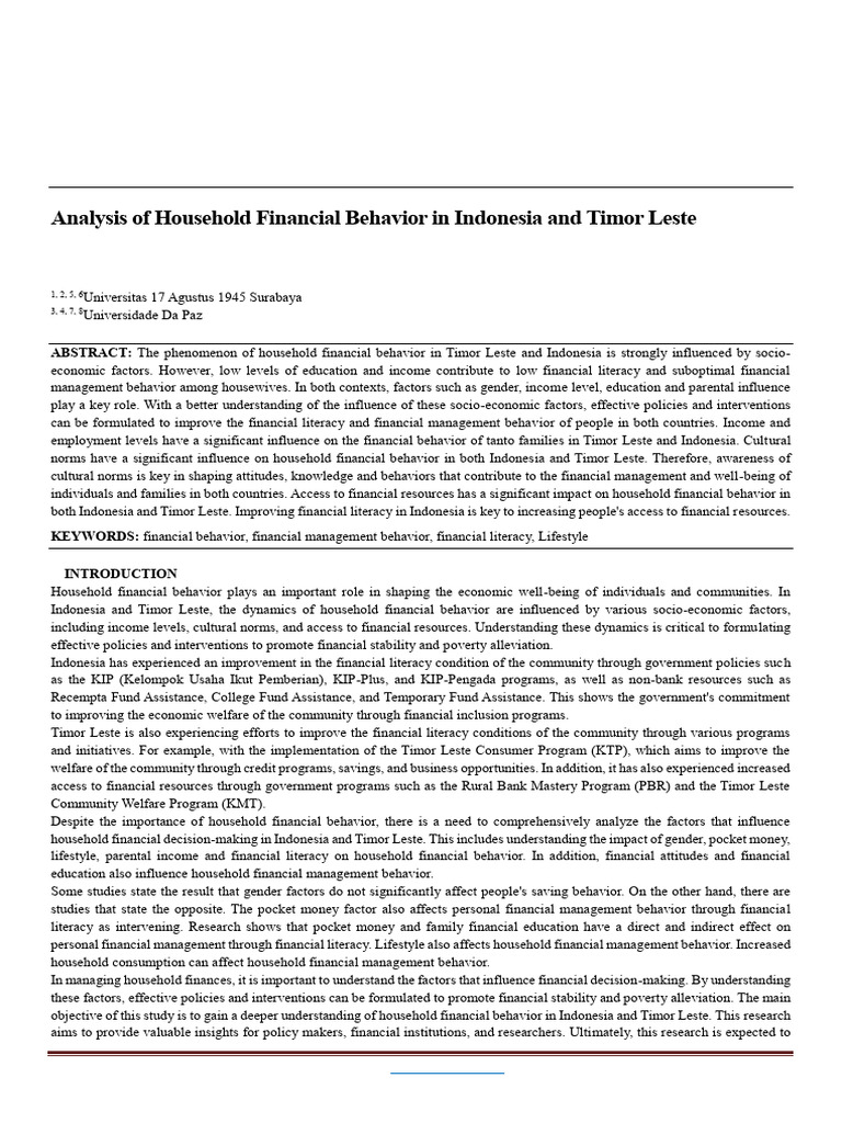 5 | PDF | Cost Of Living | Pareto Efficiency