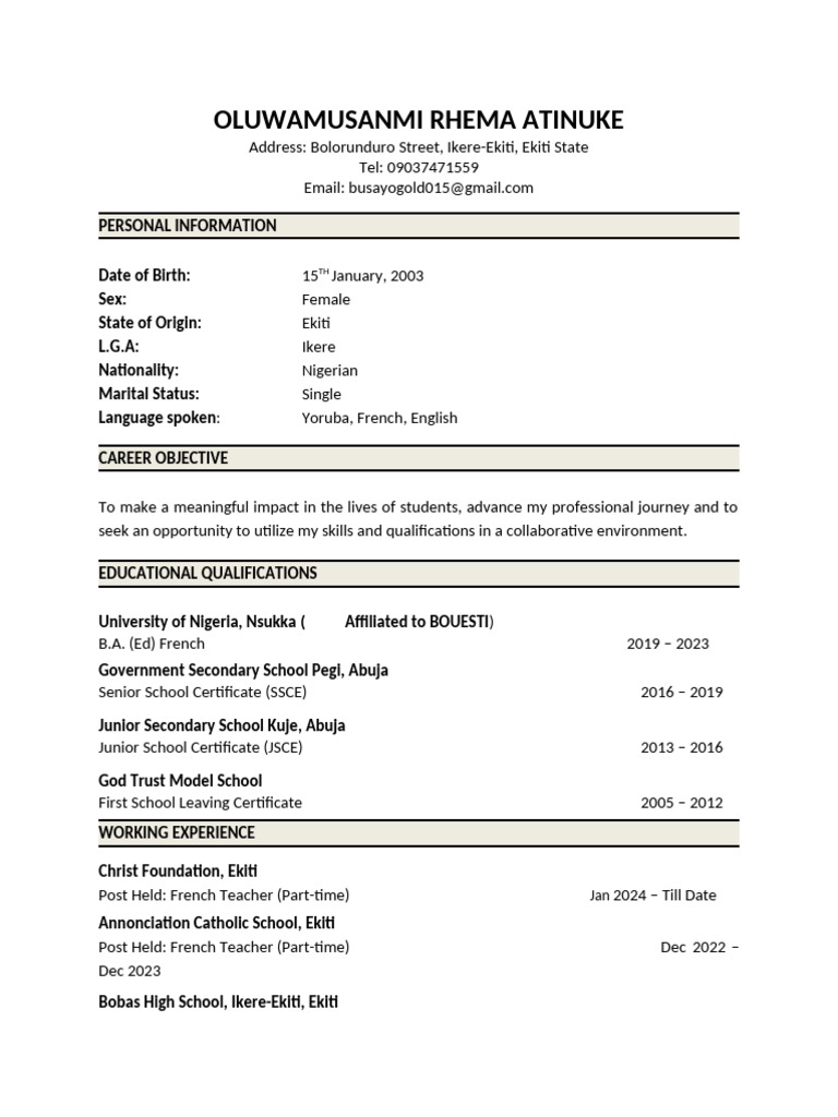CV- Rough work | PDF