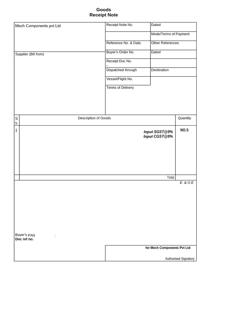GRN Voucher | PDF