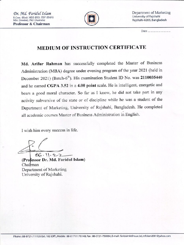 english proficiency Certificate | PDF