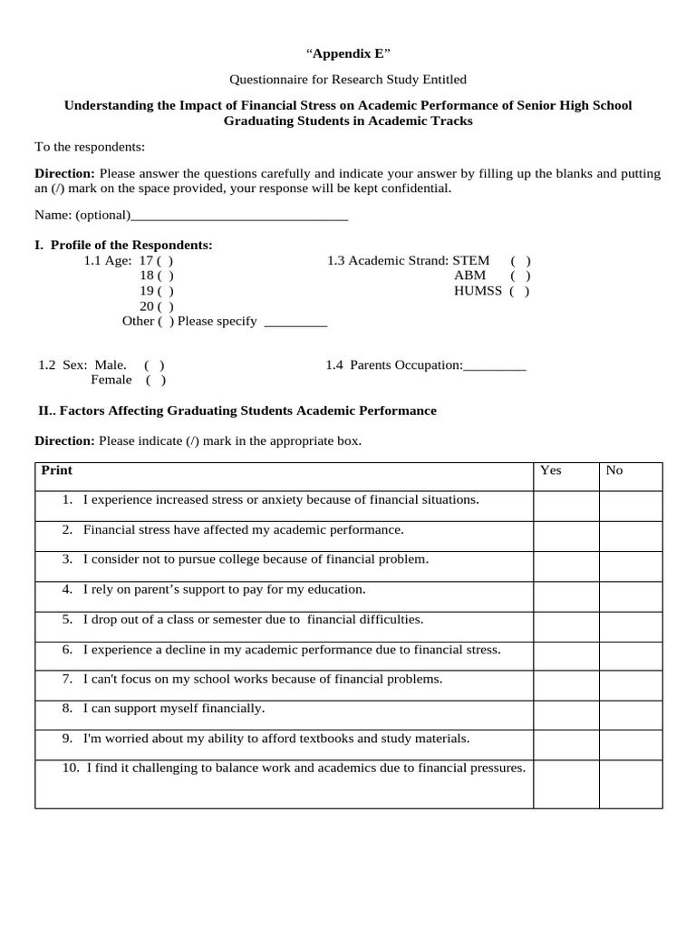 Examples of Research-Questionnaires | PDF