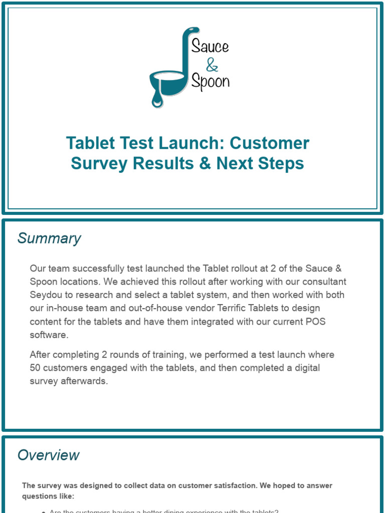 Capstone Sauce Spoon Test Launch Findings | PDF