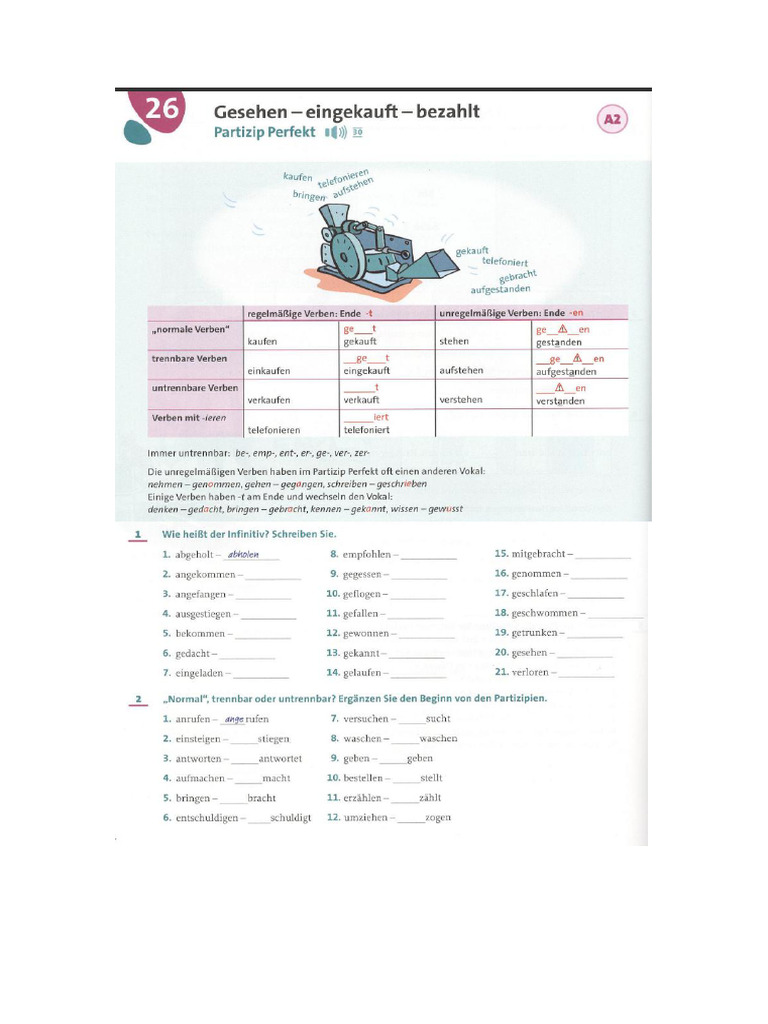 Lektion 7 Perfekt | PDF