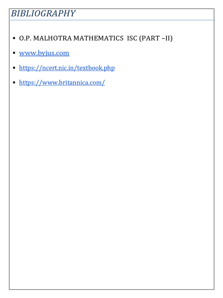 Bibliography Maths | PDF