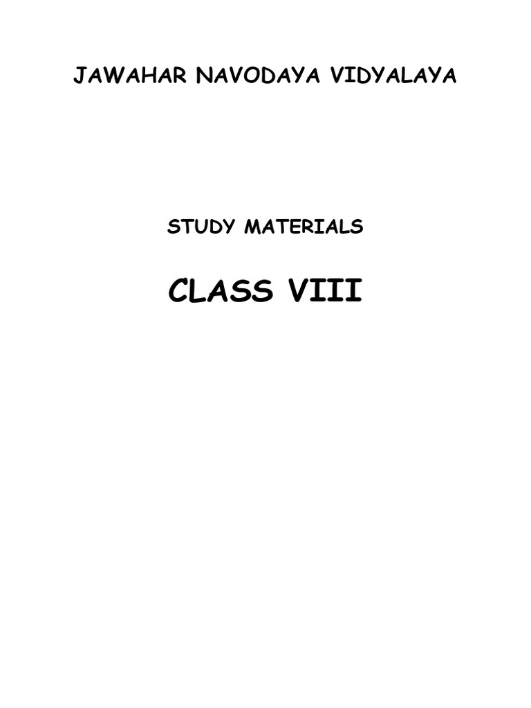 Study Materials Class Viii Mathematics 1 | PDF | Sphere | Area