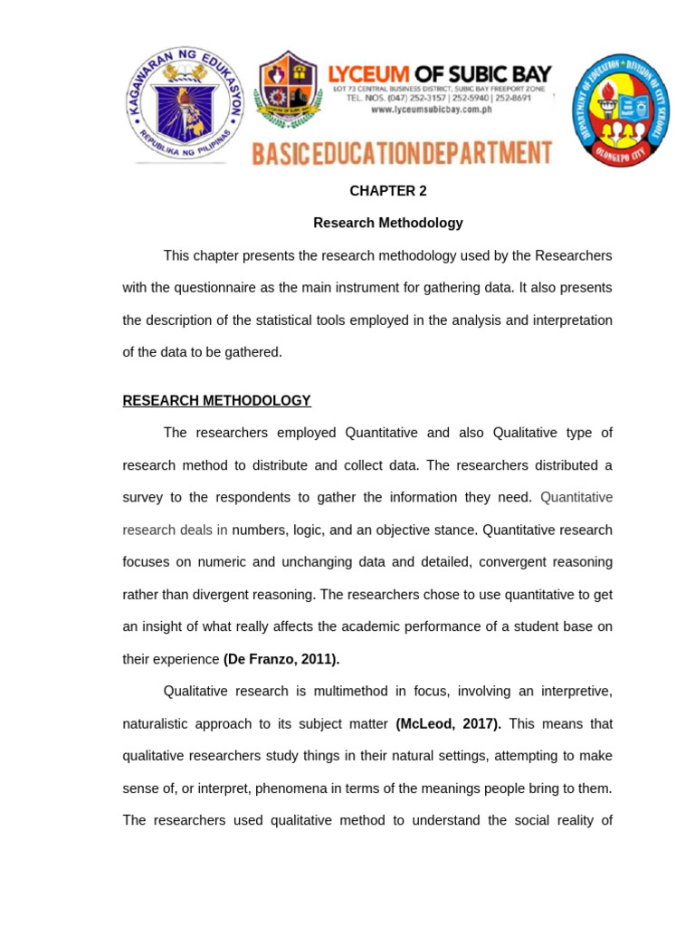 3-2ND-CHAPTER | PDF | Methodology | Quantitative Research