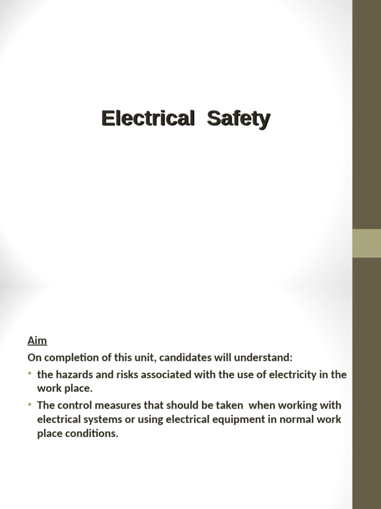 Electrical Safety in the Workplace | PDF | Electrical Resistance And ...