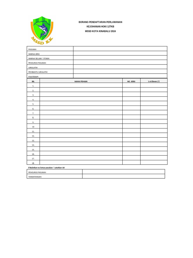 Borang Daftar Perlawanan | PDF
