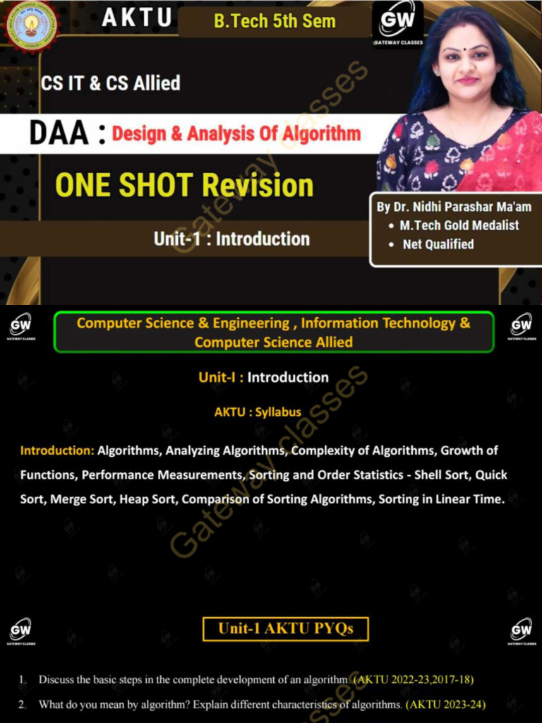 DAA U-1 One Shot Revision Notes | PDF