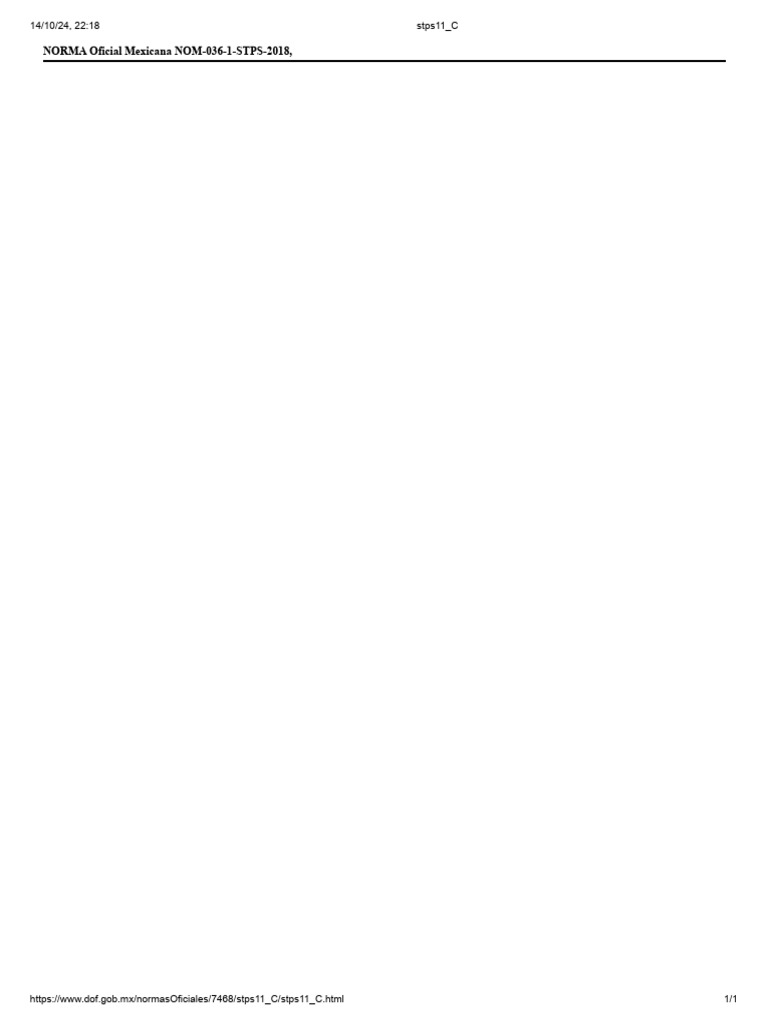 Nom 036 1 STPS 2018 | PDF