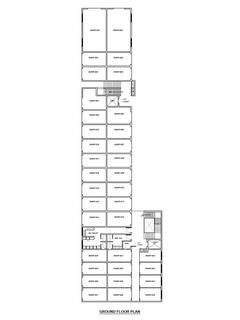Ground Floor Shop Layout Plan | PDF