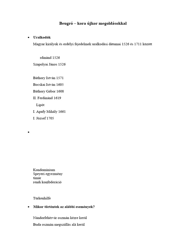 Beugro - Magyar Koraujkor | PDF