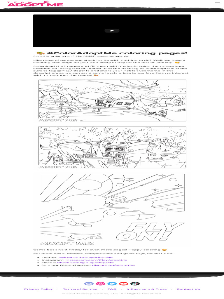 ? #ColorAdoptMe Coloring Pages! - Team Adopt Me | PDF