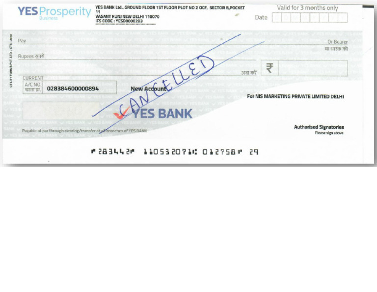 Cancel Cheque 1 | PDF