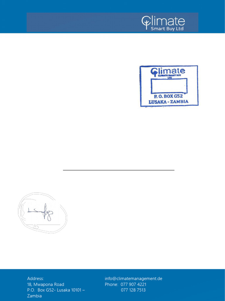 Davies Kunda Ngosa - 14.03.2024 Clearance Letter CSB | PDF