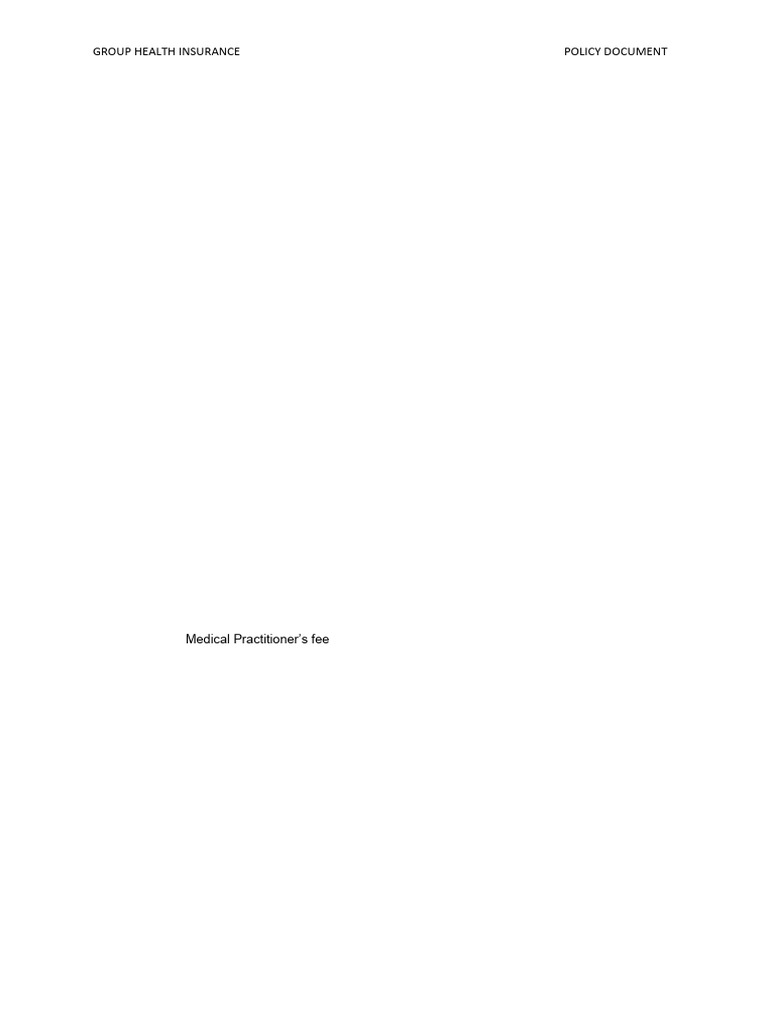 GHI Group Health Insurance Policy | PDF | Insurance | Hospital
