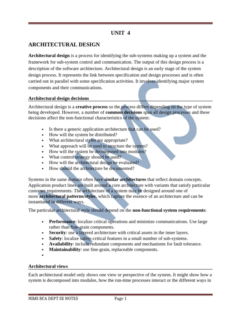 se unit4 software engineering | PDF | System | Client–Server Model
