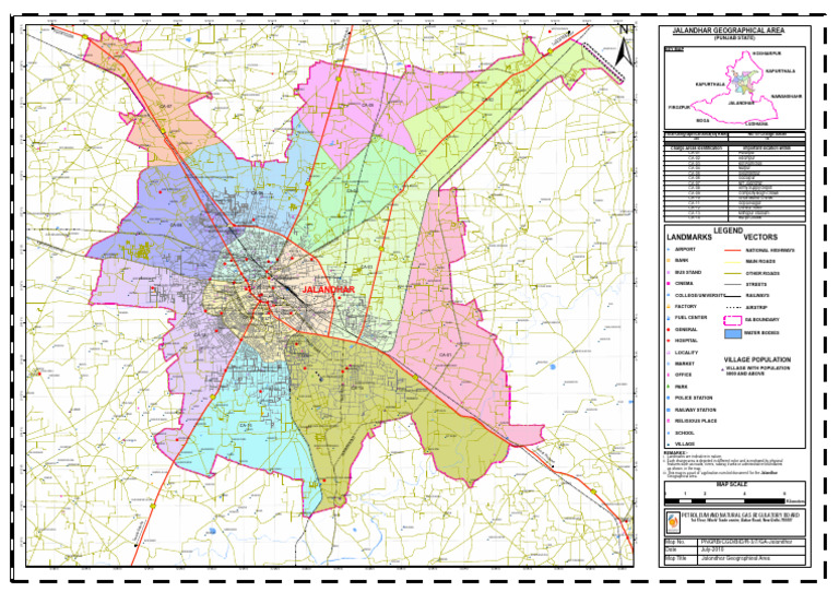 Jalandhar Geographical Area Map | PDF