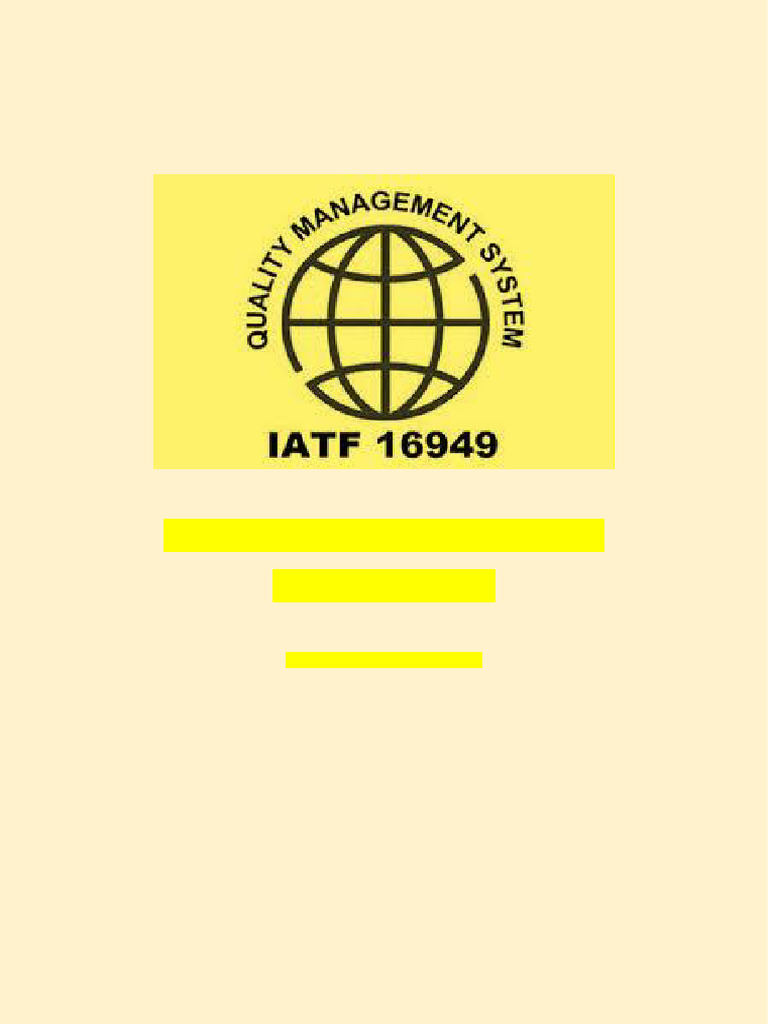 Sample Reference Documents For IATF16949-2016 | PDF | Calibration ...