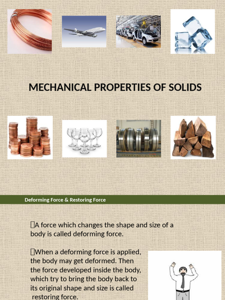 Mechanical Properties of Solids Explained | PDF