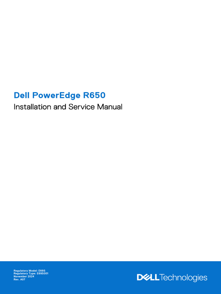 Dell Poweredge R650: Installation and Service Manual | PDF | Usb ...